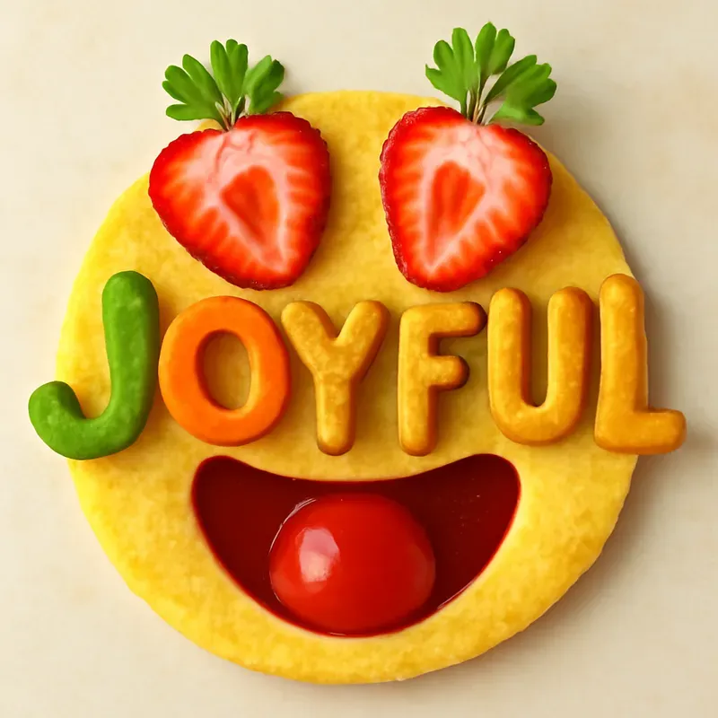 Edible Emoji Faces Word To Food ChatGPT Image Prompt | PromptBase