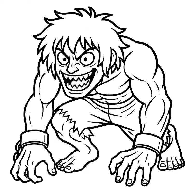 Kengan Ashura Characters Coloring Pages ChatGPT Image Prompt | PromptBase