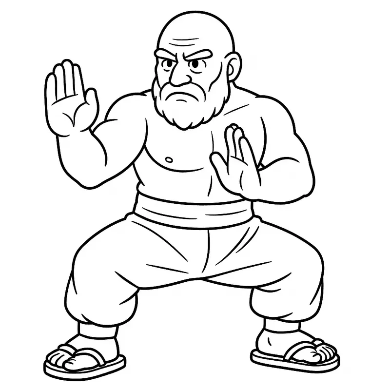 Kengan Ashura Characters Coloring Pages ChatGPT Image Prompt | PromptBase