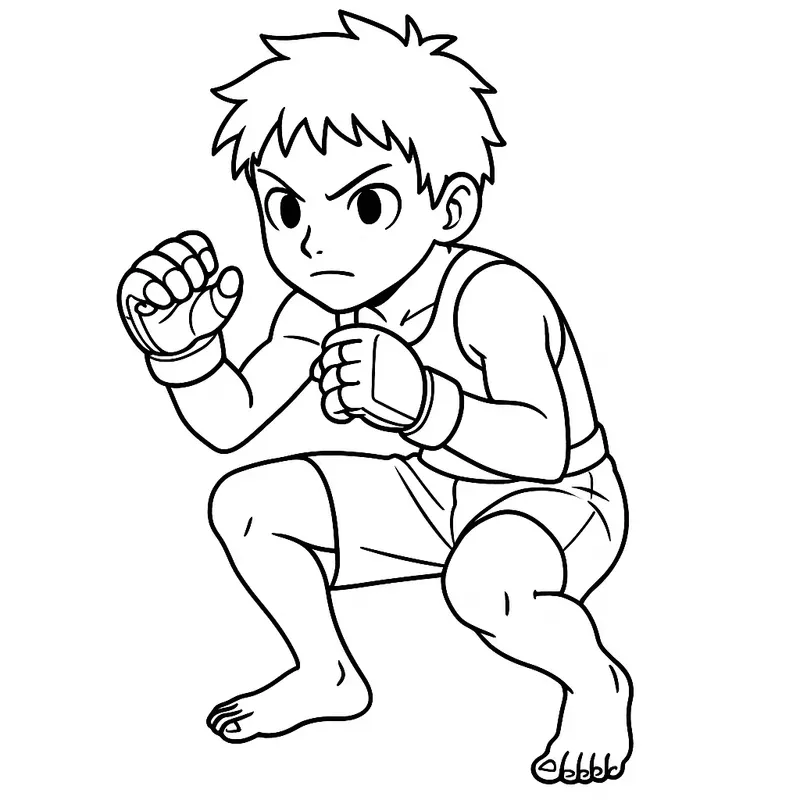 Kengan Ashura Characters Coloring Pages ChatGPT Image Prompt | PromptBase