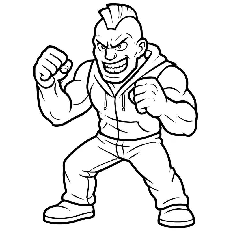 Kengan Ashura Characters Coloring Pages ChatGPT Image Prompt | PromptBase