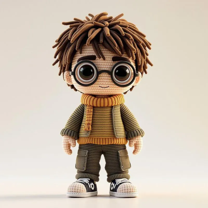 Characters Made Entirely Of Textured Yarn FLUX Prompt | PromptBase
