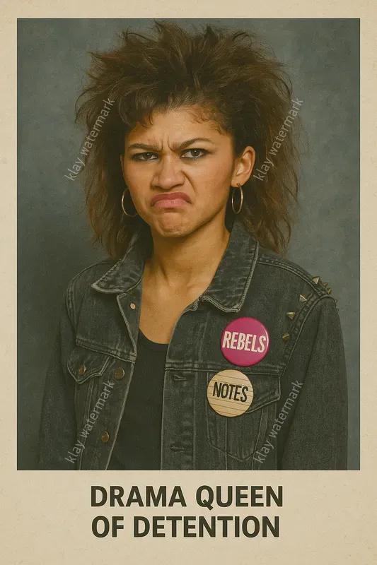 Celebrity Edition 80s Yearbook Portraits ChatGPT Image Prompt | PromptBase
