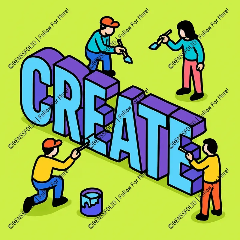 Isometric Motivational Words ChatGPT Image Prompt | PromptBase