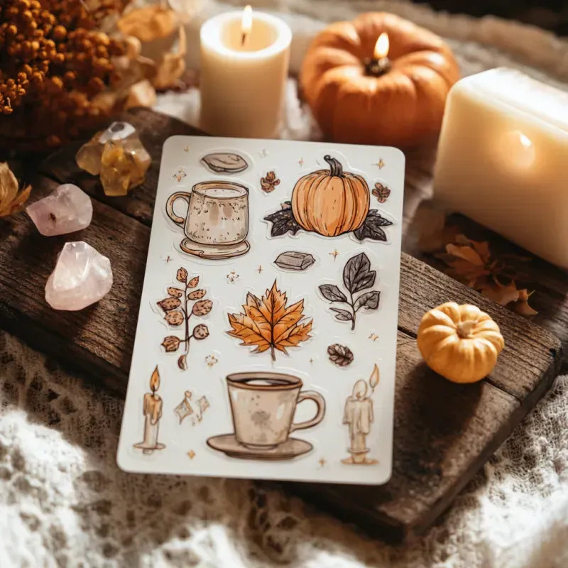 Spooky Fall Cottagecore Sticker Sets Midjourney Prompt | PromptBase