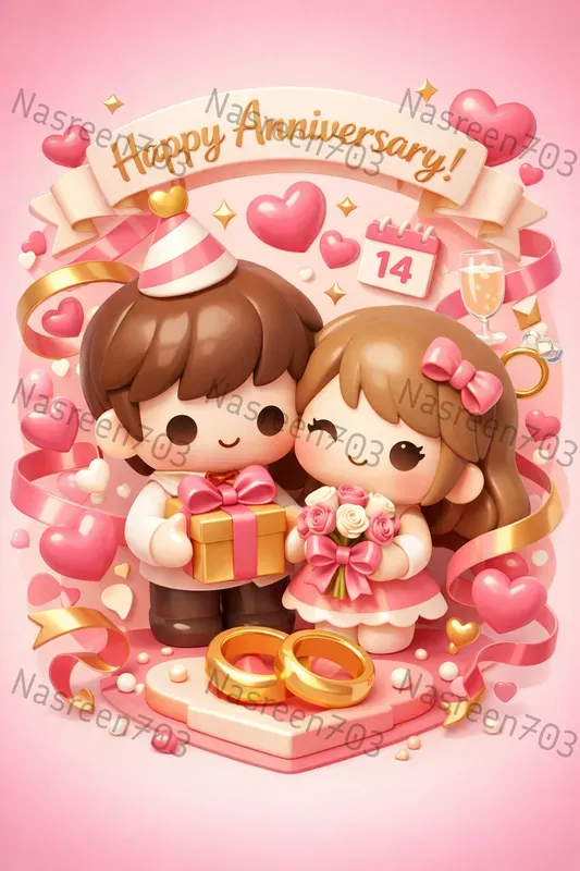 Chibi Celebration Collectible Posters ChatGPT Image Prompt | PromptBase