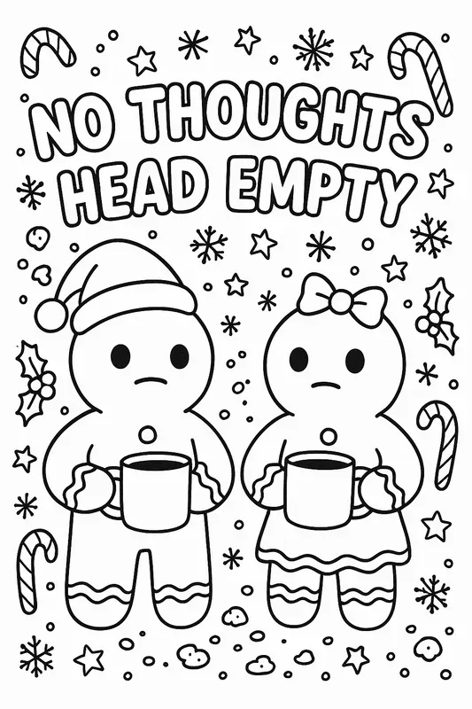 Funny Gen Z Christmas Coloring Pages ChatGPT Image Prompt | PromptBase