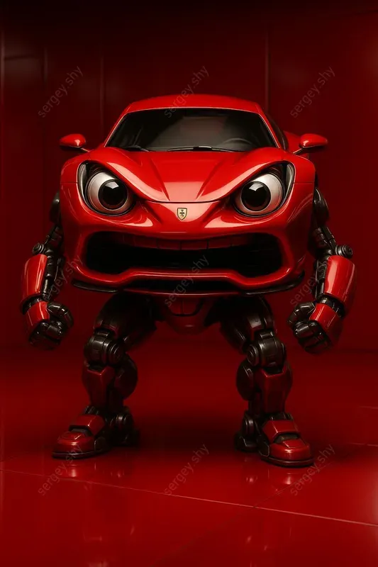 Anthropomorphic Luxury Car Mascots ChatGPT Image Prompt | PromptBase