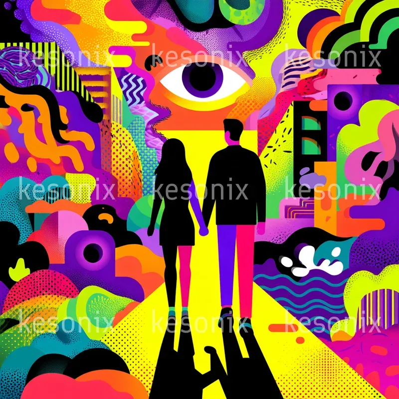 Psychedelic Pop Art Posters Midjourney Prompt | PromptBase