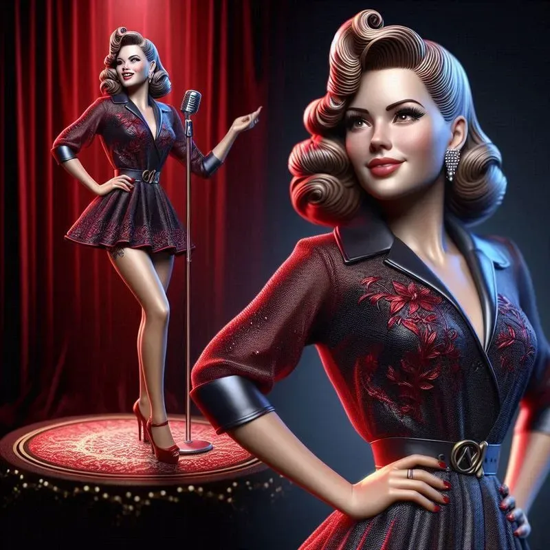 Beautiful Pin Up Girl Illustrations DALL·E Prompt | PromptBase