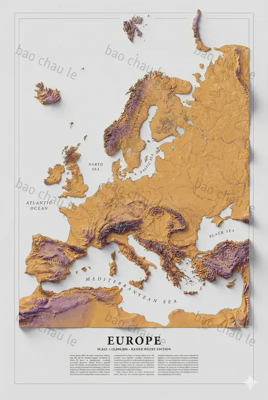 3D Relief Map Posters Series Gemini Image Prompt | PromptBase