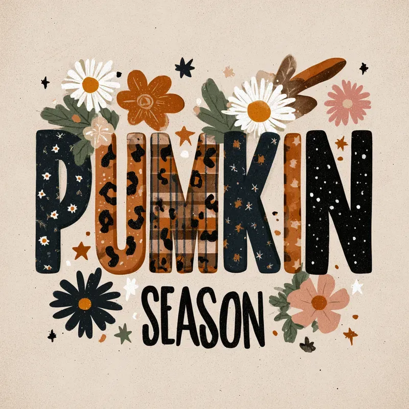 Seasonal Word Art Packs Midjourney Prompt | PromptBase