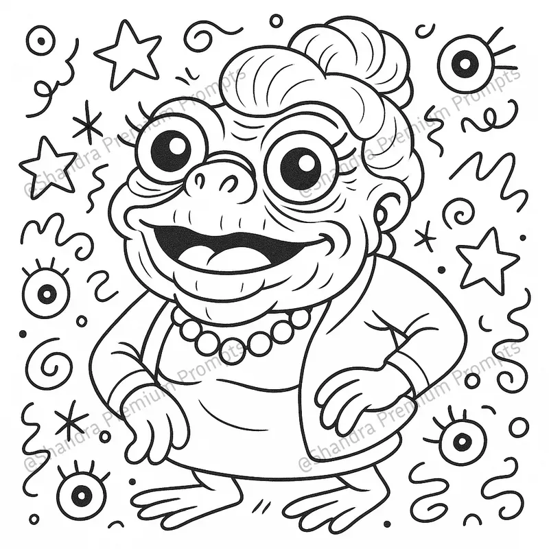 Caricature Portraits Coloring Book Pages ChatGPT Image Prompt | PromptBase