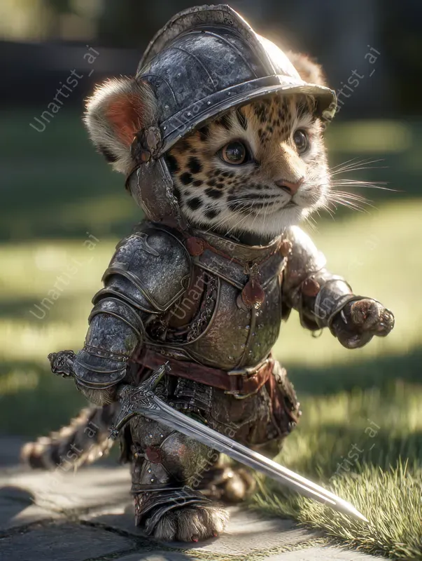 Medieval Baby Animal Knights Midjourney Prompt | PromptBase