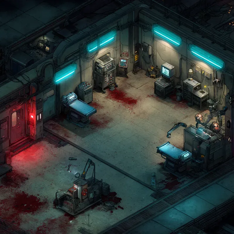 Isometric Horror Lab Scenes Midjourney Prompt | PromptBase