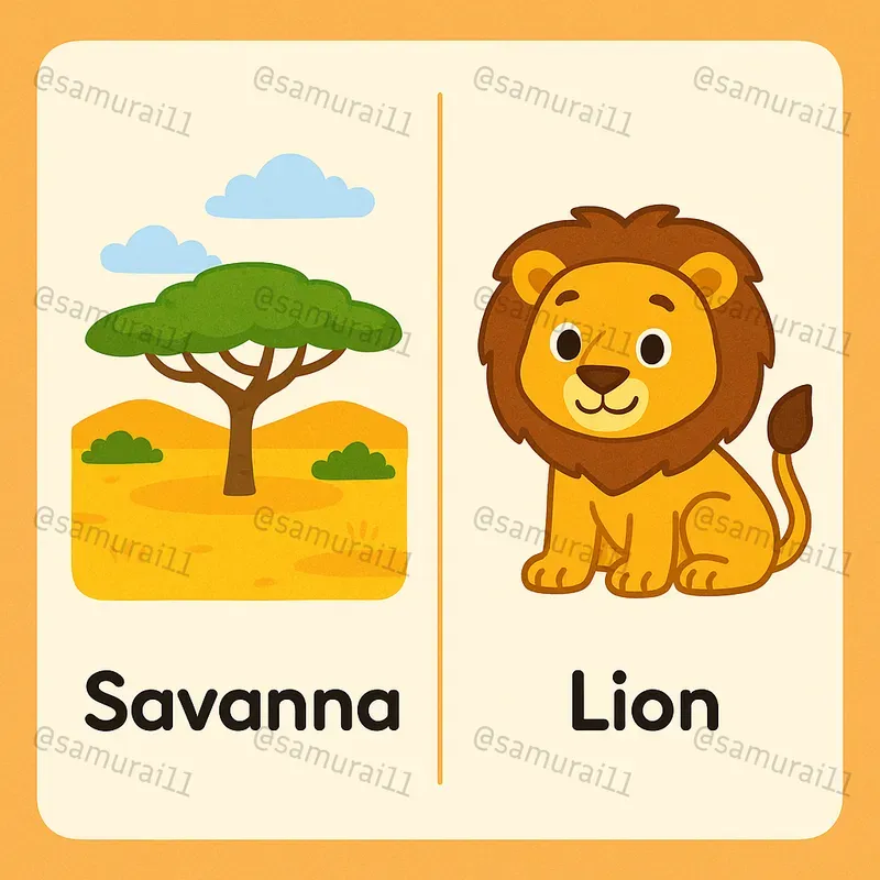 Animal Homes Flashcards For Kids ChatGPT Image Prompt | PromptBase
