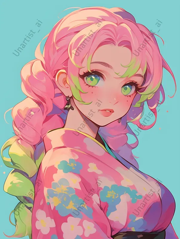 Demon Slayer Cartoon Kawaii Characters Midjourney Prompt | PromptBase