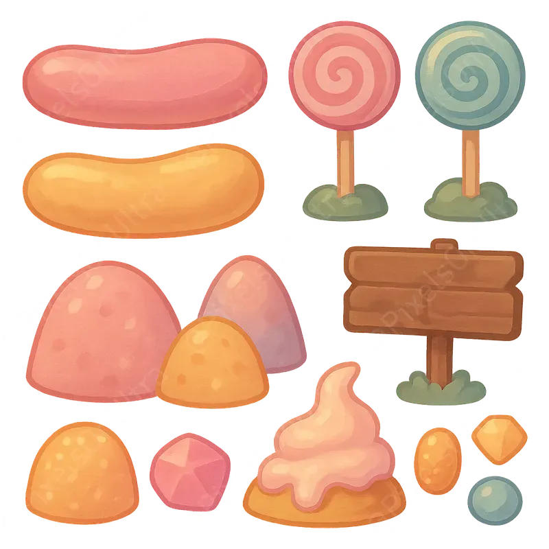 Cartoonish 2D Game Asset Packs ChatGPT Image Prompt | PromptBase