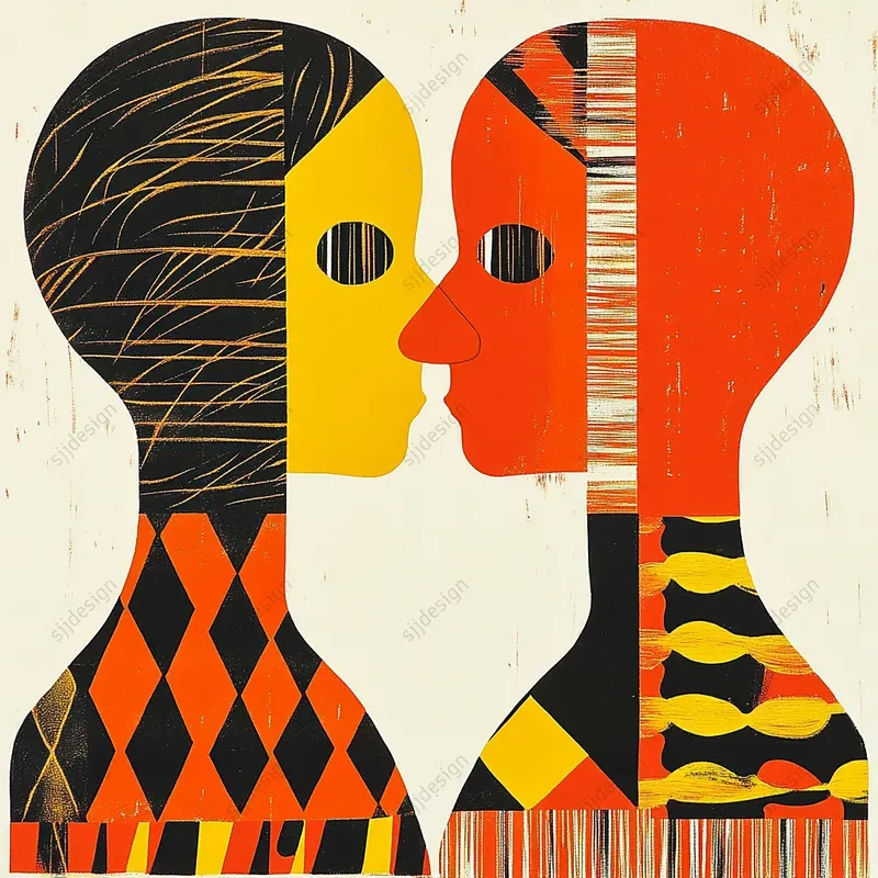 Bold Folk Geometric Art Midjourney Prompt | PromptBase