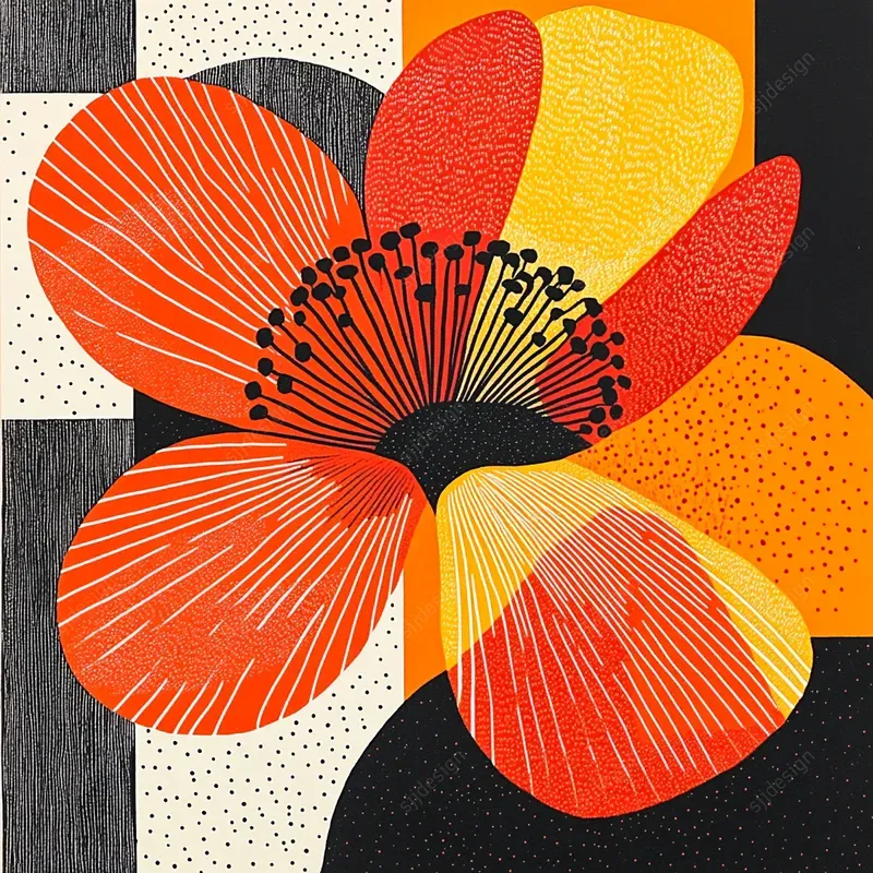 Bold Folk Geometric Art Midjourney Prompt | PromptBase