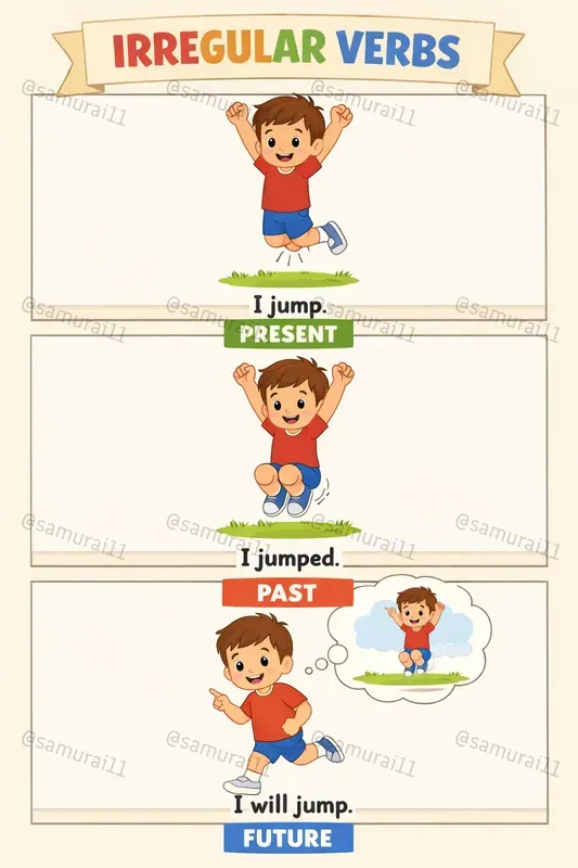 Visual Irregular Verbs Cards Generator ChatGPT Image Prompt | PromptBase