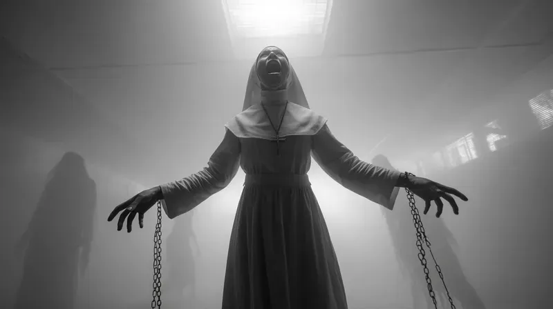 Bw Horror Cinematic Wallpapers Midjourney Prompt | PromptBase