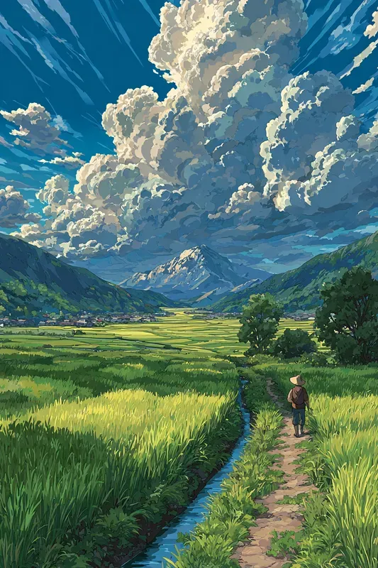 Scenes In Ghibli Style Illustrations Midjourney Prompt | PromptBase