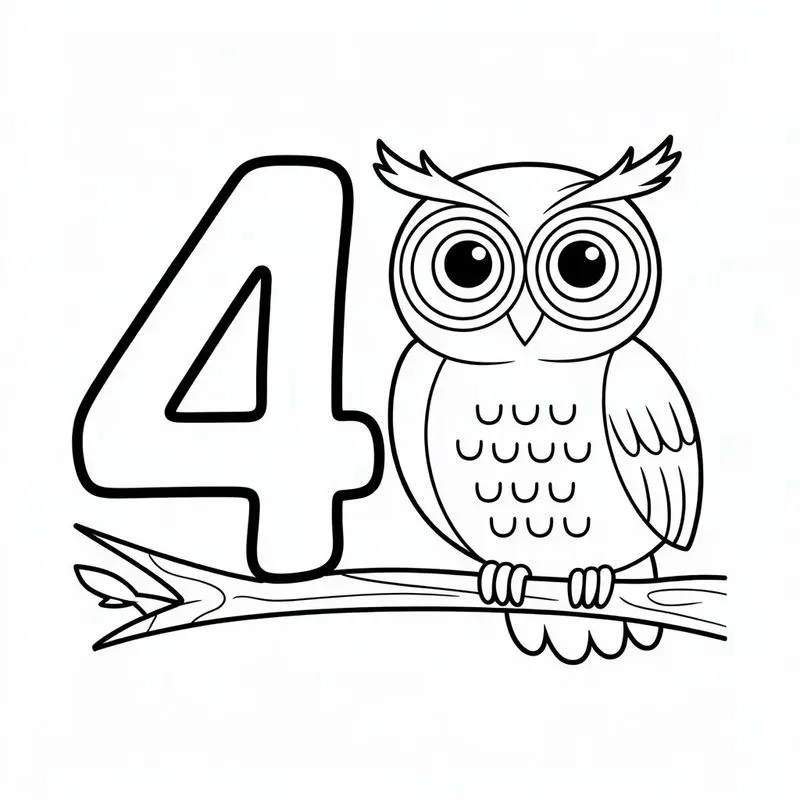 Number Fun Friendly Coloring Pages Ideogram Prompt | PromptBase