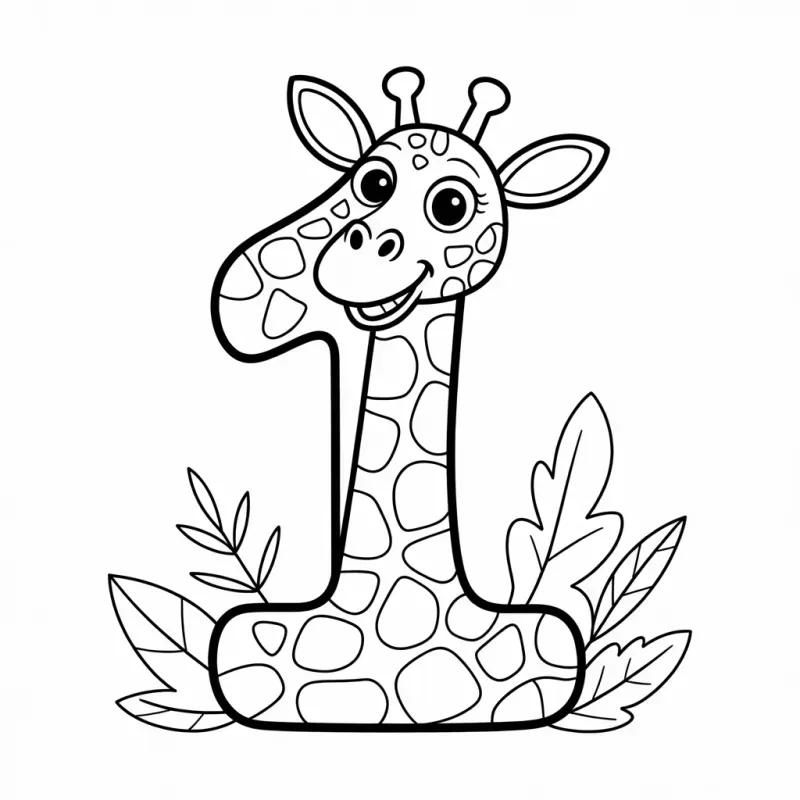 Number Fun Friendly Coloring Pages Ideogram Prompt | PromptBase