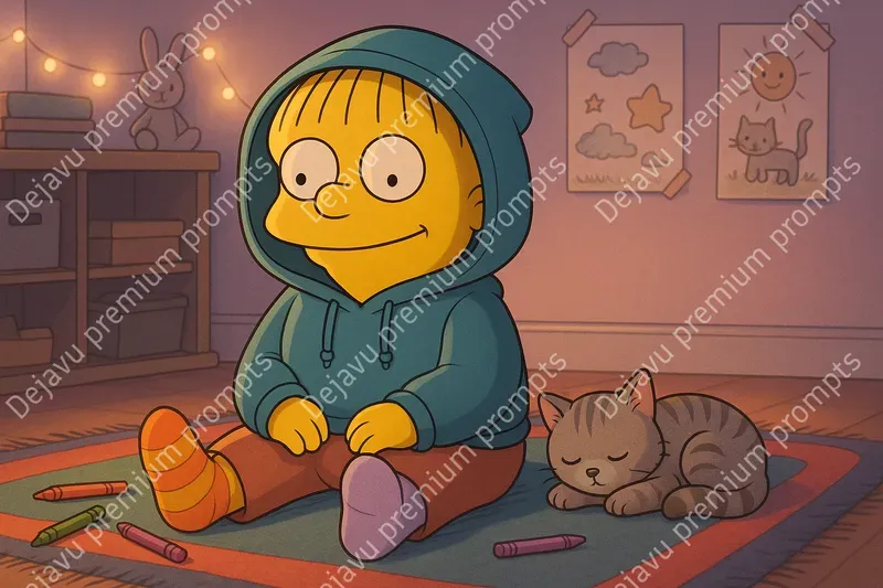 Lofi Simpsons Stress Relief YouTube ChatGPT Image Prompt | PromptBase