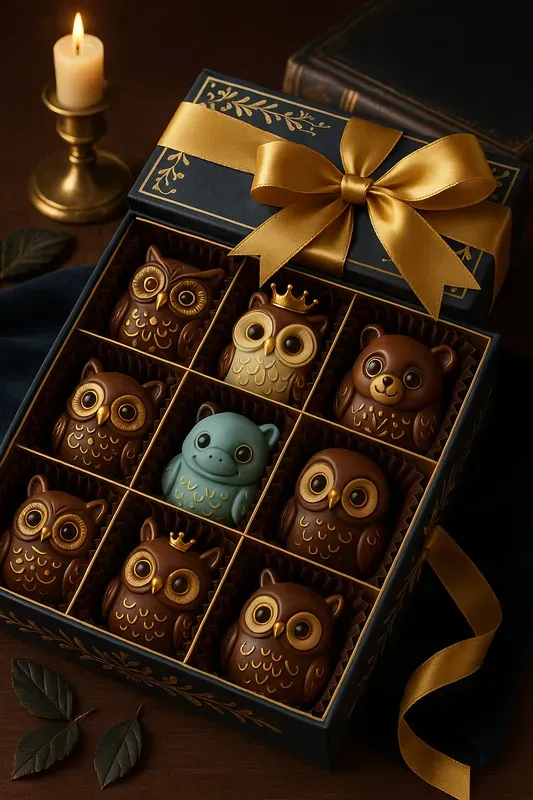 Whimsical Animal Chocolate Boxes ChatGPT Image Prompt | PromptBase