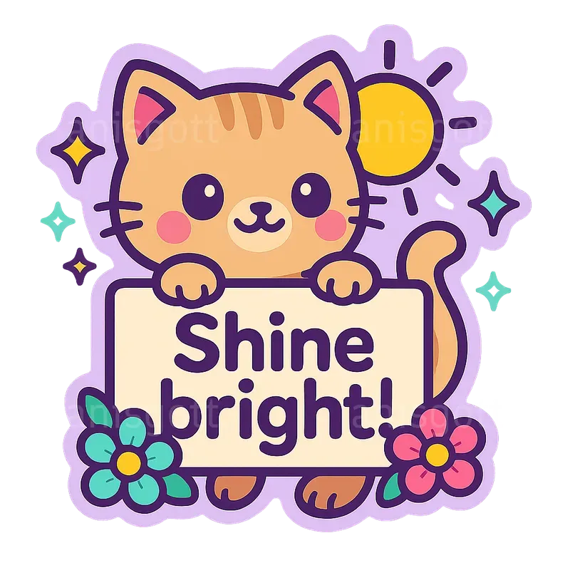 Kawaii Motivational Stickers Cute Quotes ChatGPT Image Prompt | PromptBase