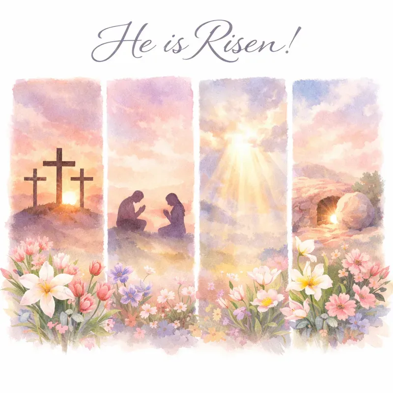 Christian Easter Illustrations ChatGPT Image Prompt | PromptBase