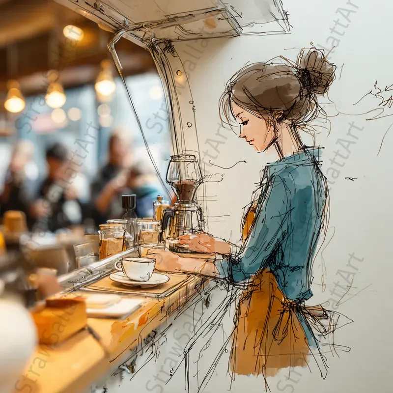 Creative Sketch Art Style Scenes Midjourney Prompt | PromptBase