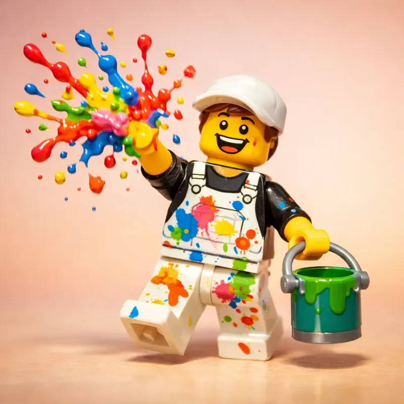 Cinematic Lego Minifigure Studio Set FX ChatGPT Image Prompt | PromptBase