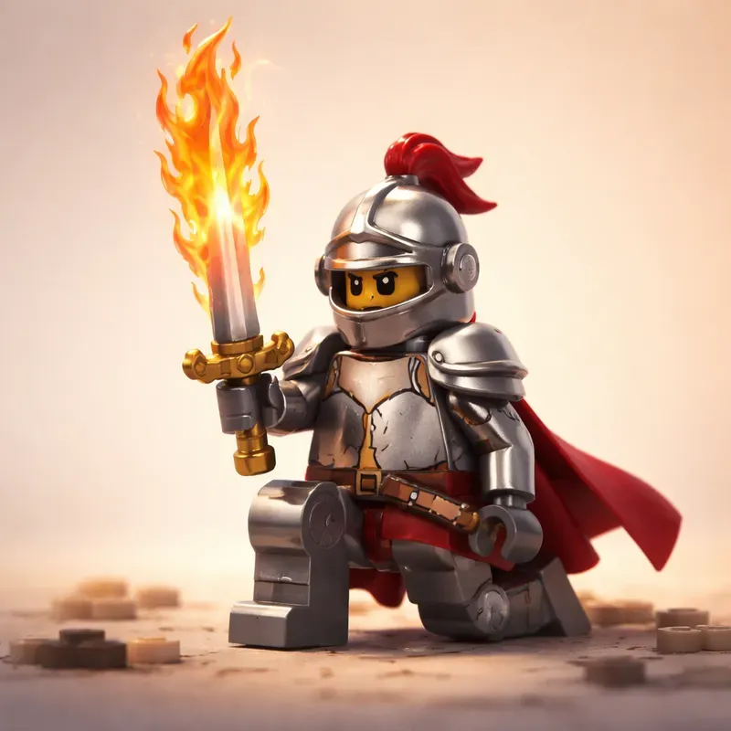 Cinematic Lego Minifigure Studio Set FX ChatGPT Image Prompt | PromptBase