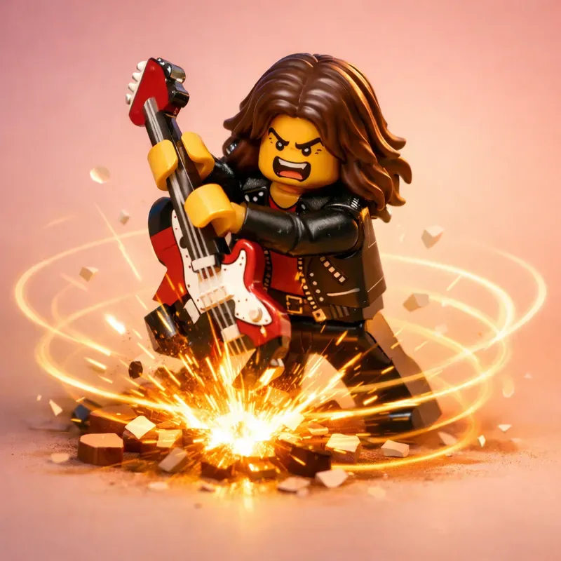 Cinematic Lego Minifigure Studio Set FX ChatGPT Image Prompt | PromptBase