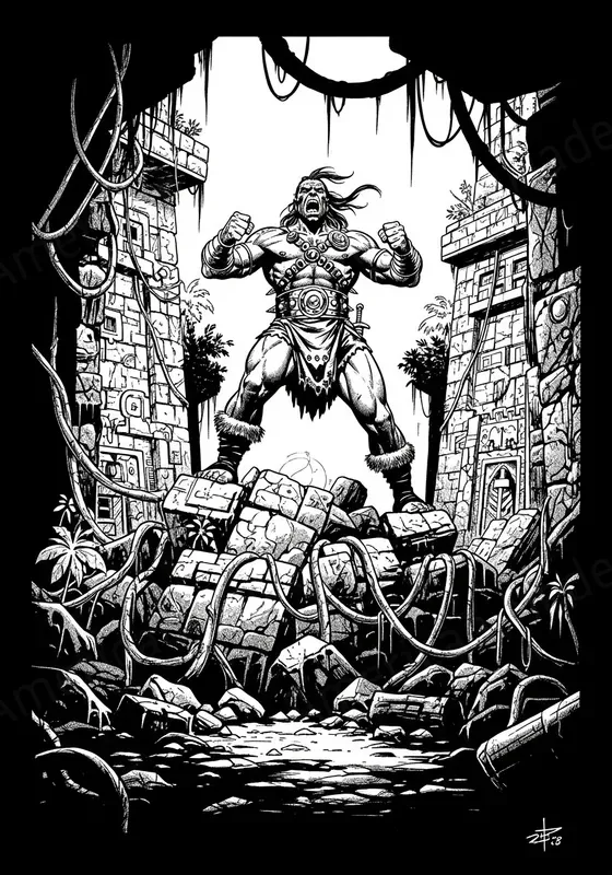 Vintage 1970s Pulp Comic Art Imagen Prompt | PromptBase