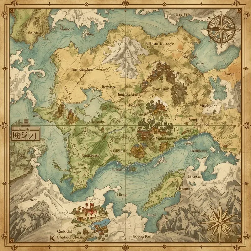 Medieval Strategy Gamestyle Fantasy Maps Leonardo Ai Prompt | PromptBase