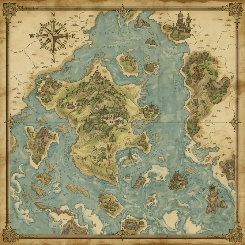 Medieval Strategy Gamestyle Fantasy Maps Leonardo Ai Prompt | PromptBase