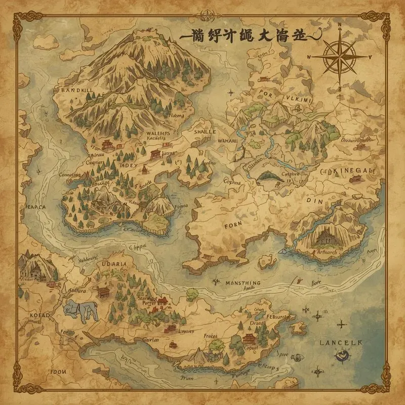 Medieval Strategy Gamestyle Fantasy Maps Leonardo Ai Prompt | PromptBase