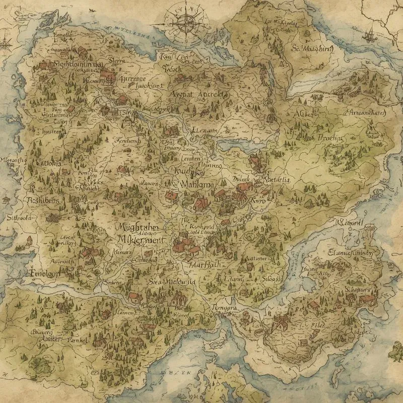 Medieval Strategy Gamestyle Fantasy Maps Leonardo Ai Prompt | PromptBase