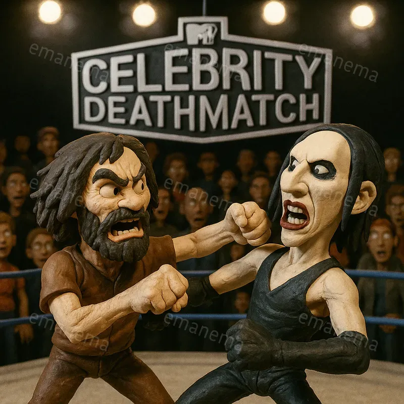 Celebrity Deathmatch Scenes ChatGPT Image Prompt | PromptBase