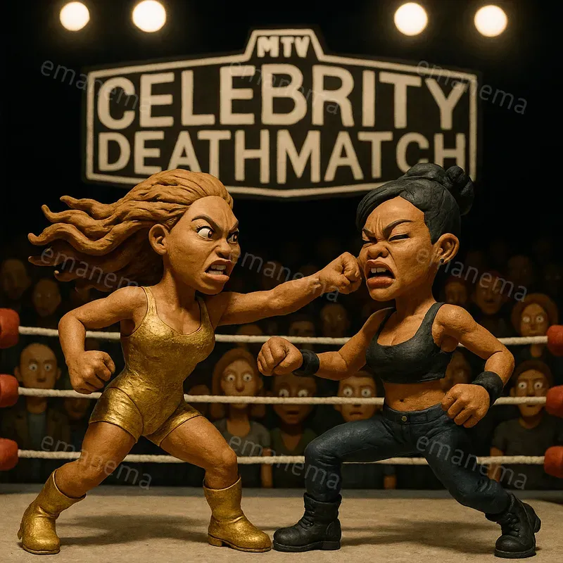 Celebrity Deathmatch Scenes ChatGPT Image Prompt | PromptBase