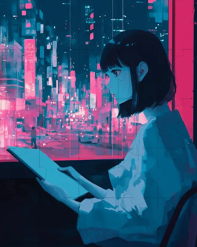 Neon Dreams Cinematic Anime Portraits Midjourney Prompt | PromptBase