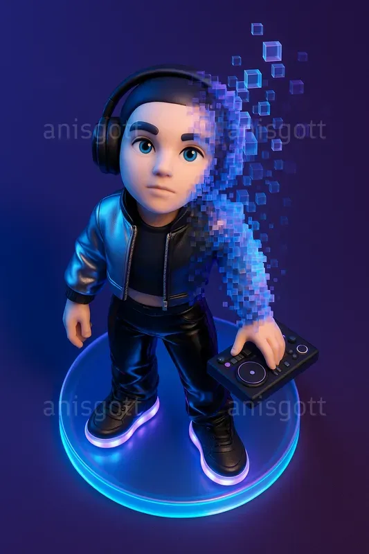 Holographic Figurines Pixel Fade Avatars ChatGPT Image Prompt | PromptBase