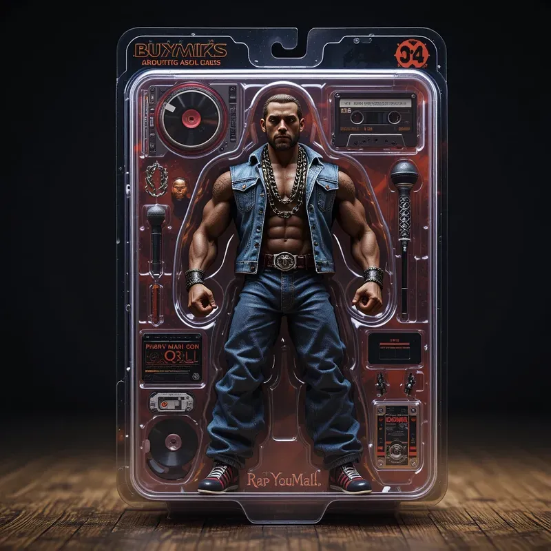 Rap Legend Action Toy Packs Leonardo Ai Prompt | PromptBase
