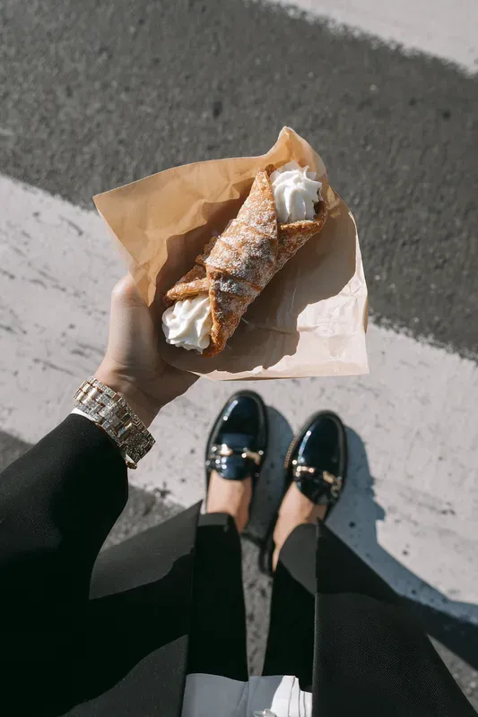 Chic Street Snacks Fashion Outfits Midjourney Prompt | PromptBase