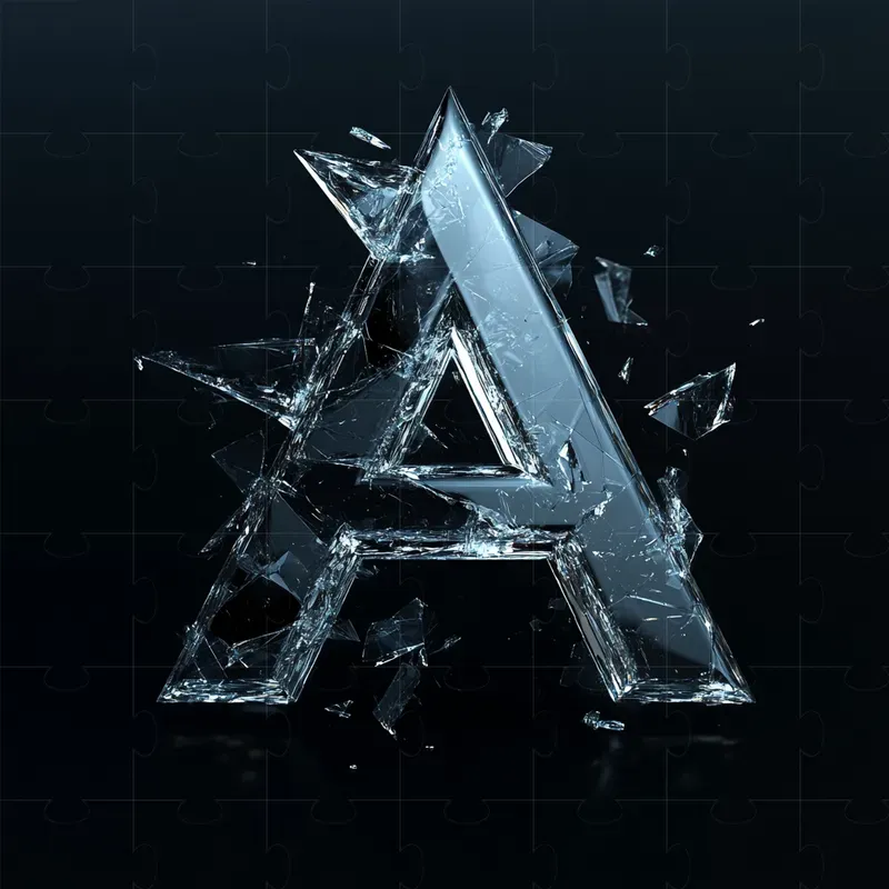 Shattered Glass Letter Logos Midjourney Prompt | PromptBase