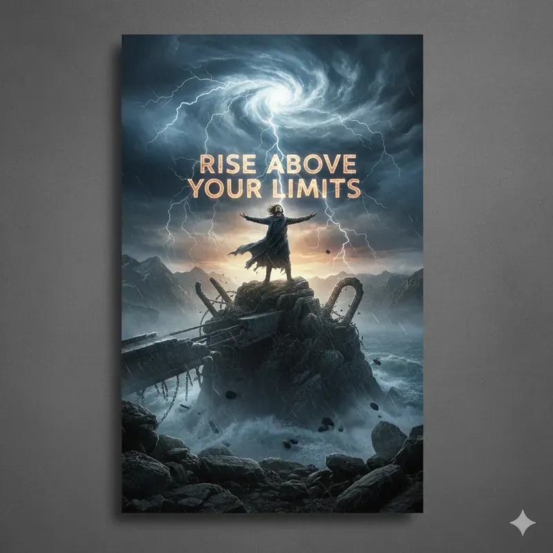 Cinematic Self Help Poster Makers Pro Gemini Image Prompt | PromptBase